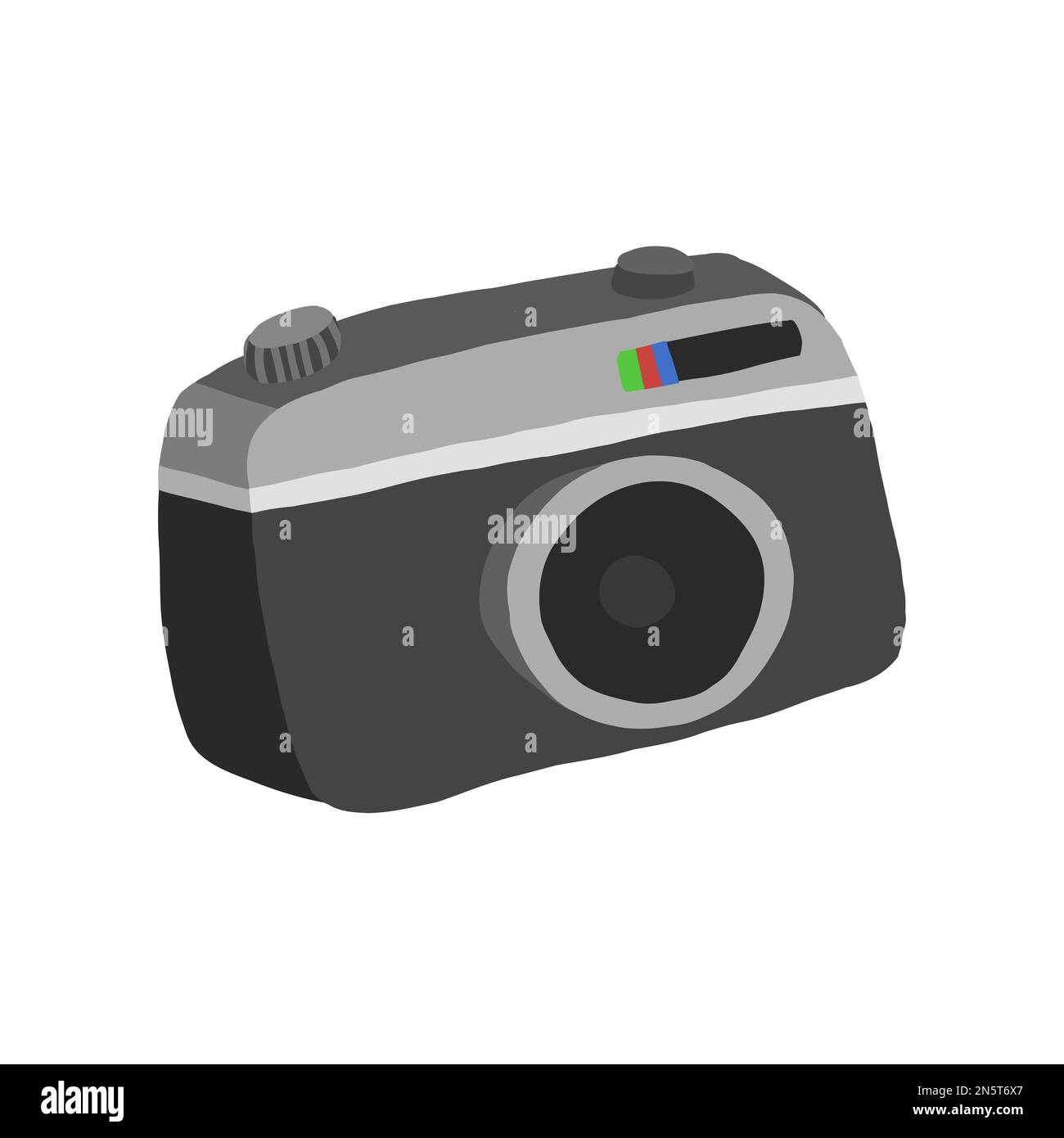 Photo camera. Vector illustration in cartoon flat style isolated on ...