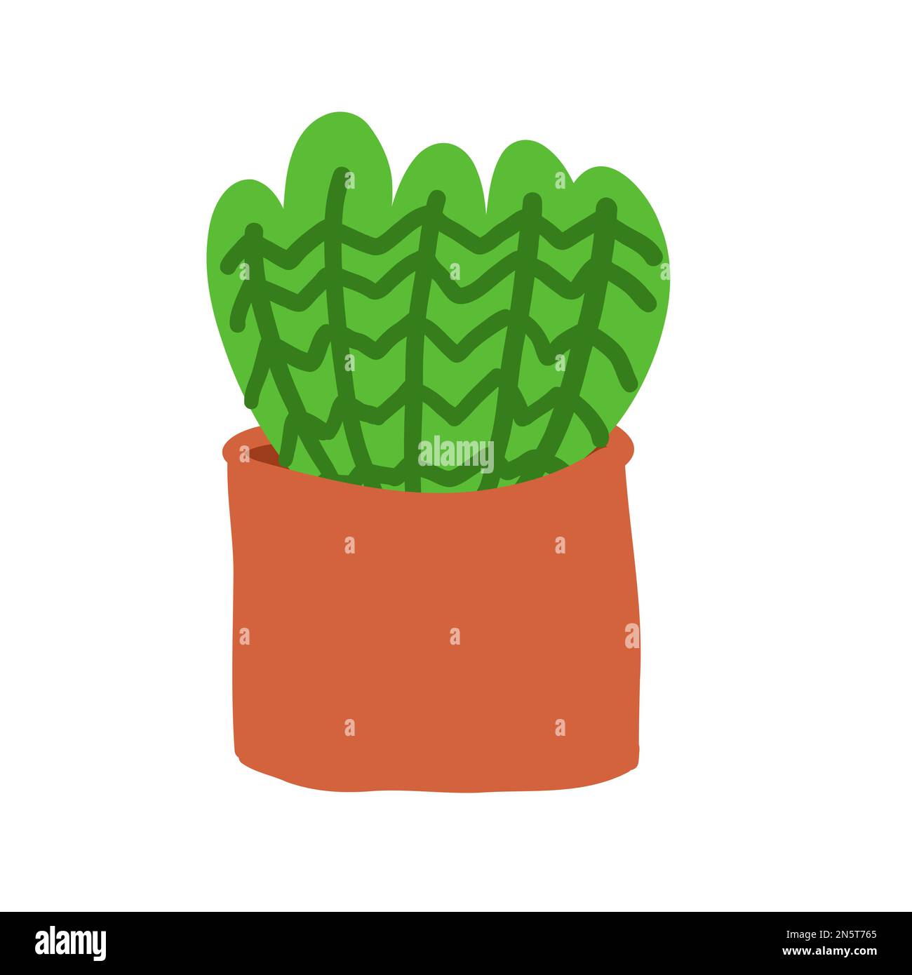 Cartoon cactus. Vector illustration in flat style isolated on white ...