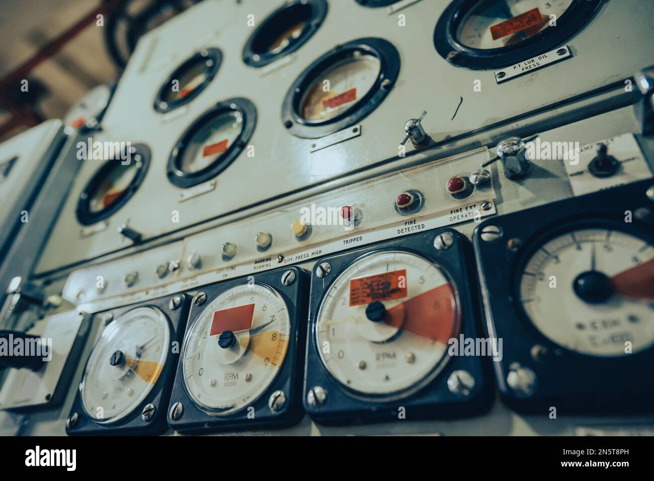Image of a control panel with many buttons Stock Photo - Alamy