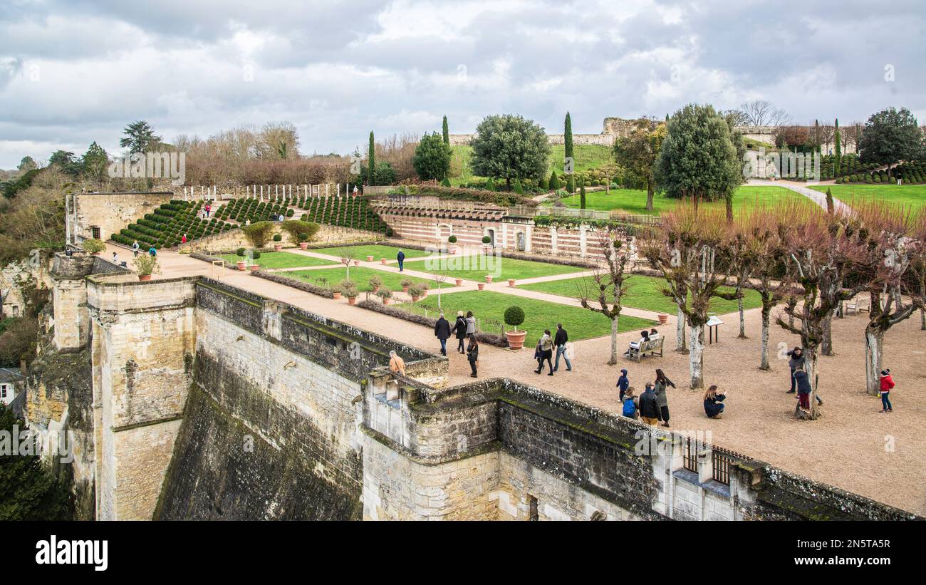 Amboise, France - Dec. 30 2022: Magnificent royal garden in Amboise ...