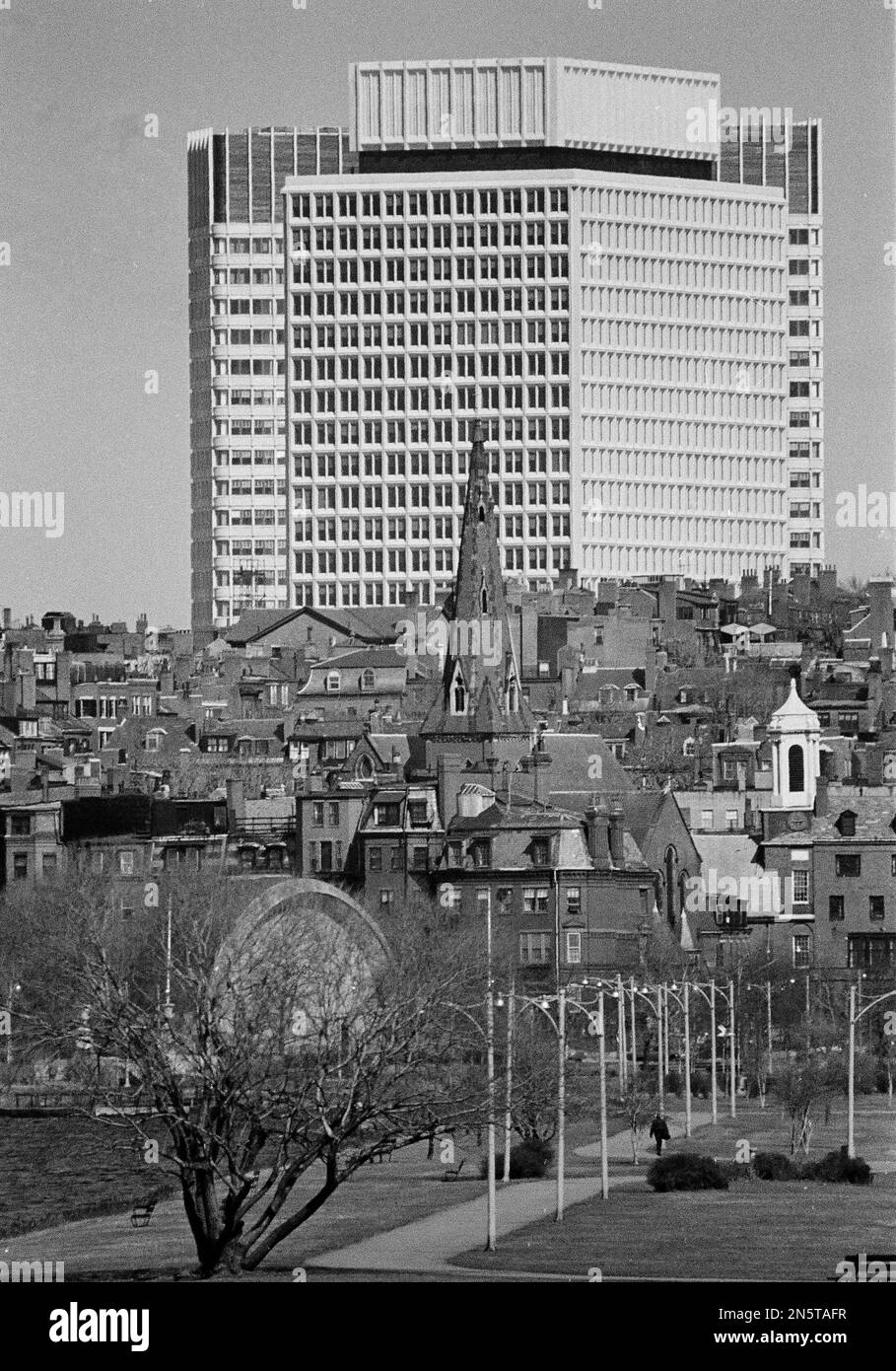 Centuries-old red brick buildings of Boston's historic Beacon Hill ...