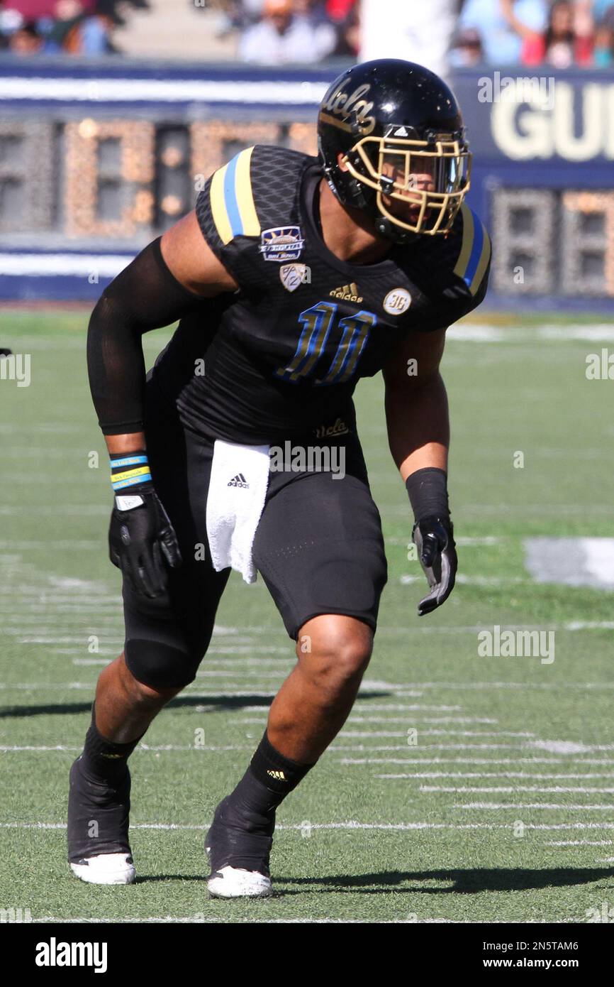 UCLA linebacker Anthony Barr lines up against Virginia Tech during the ...