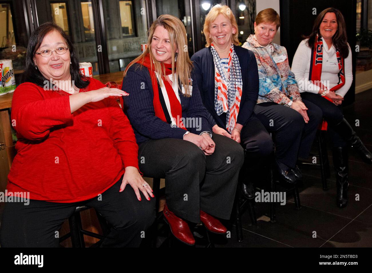 IMAGE DISTRIBUTED FOR BOUNTY - Team USA Moms, from left, Miriam Chu ...