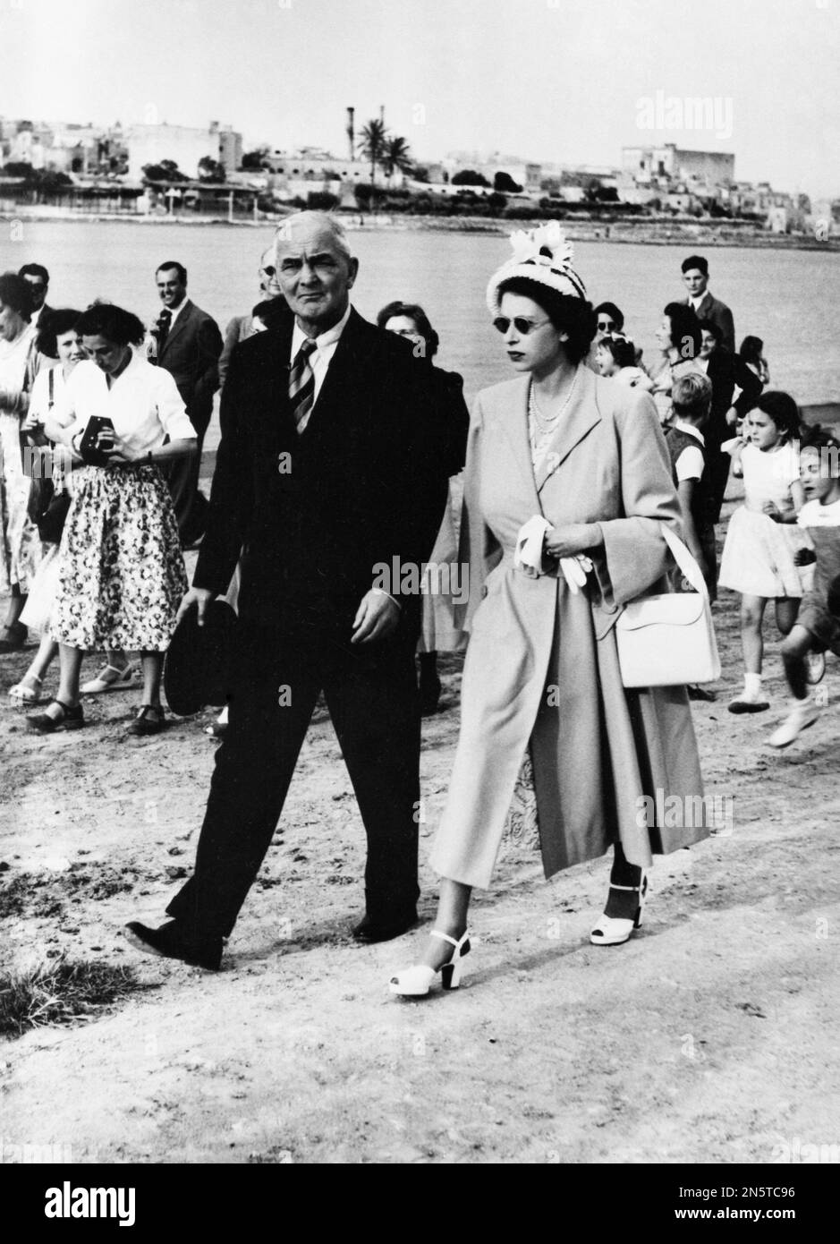 Britain's Princess Elizabeth leaves Marsa Polo Field, in Malta, on May ...