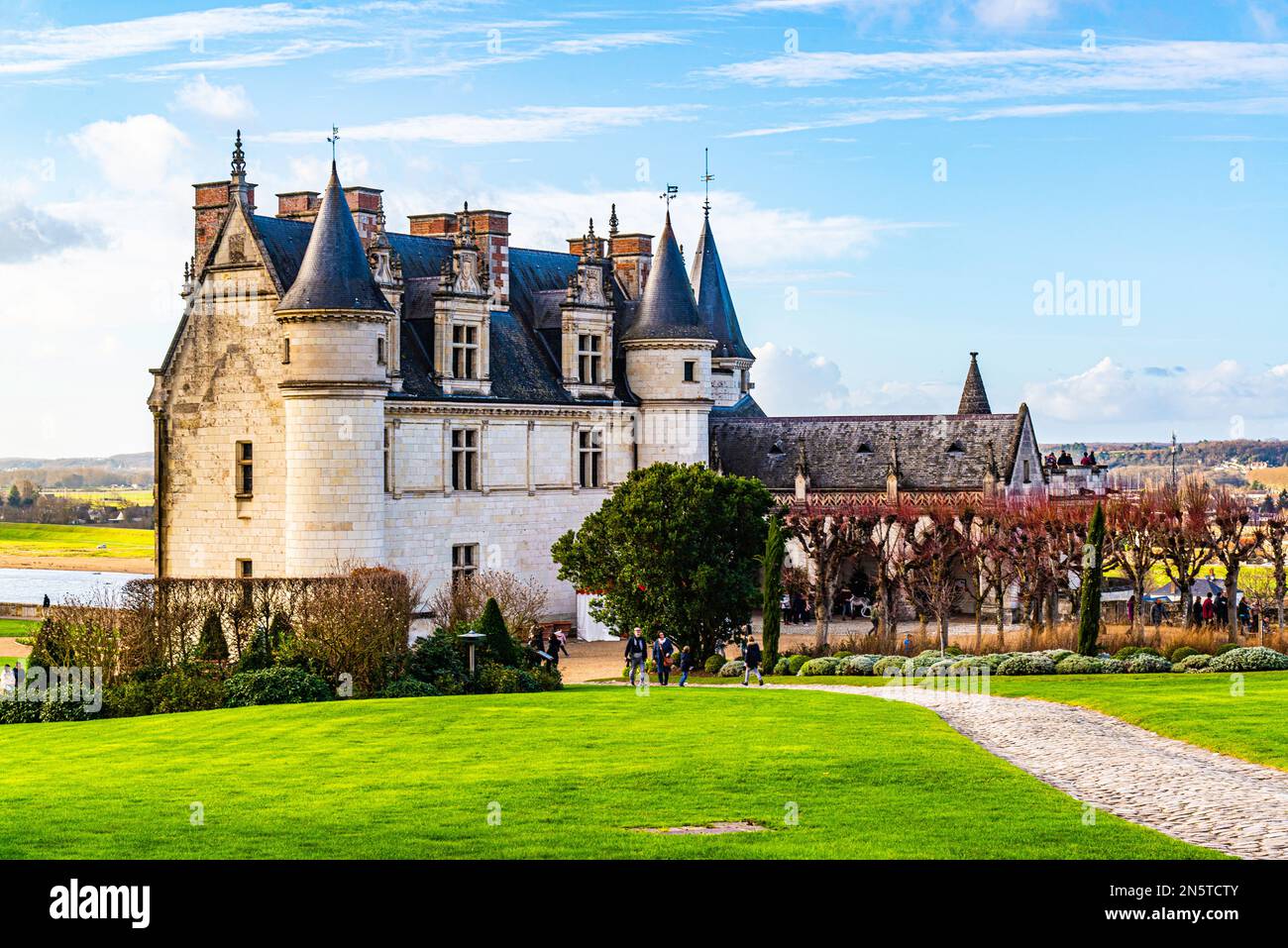 Amboise, France - Dec. 30 2022: Magnificent Amboise Castle in France ...