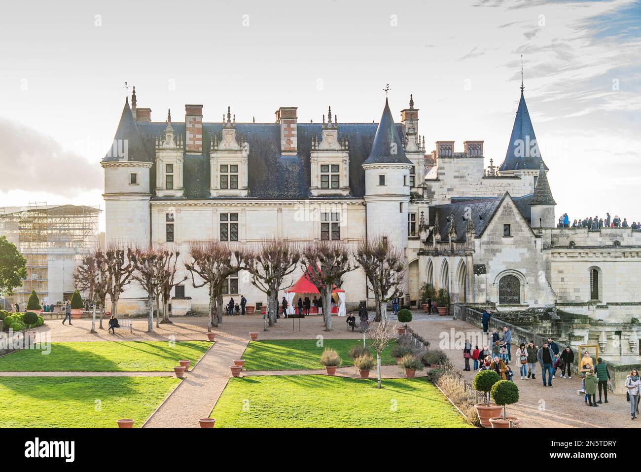 Amboise, France - Dec. 30 2022: Magnificent Amboise Castle in France ...