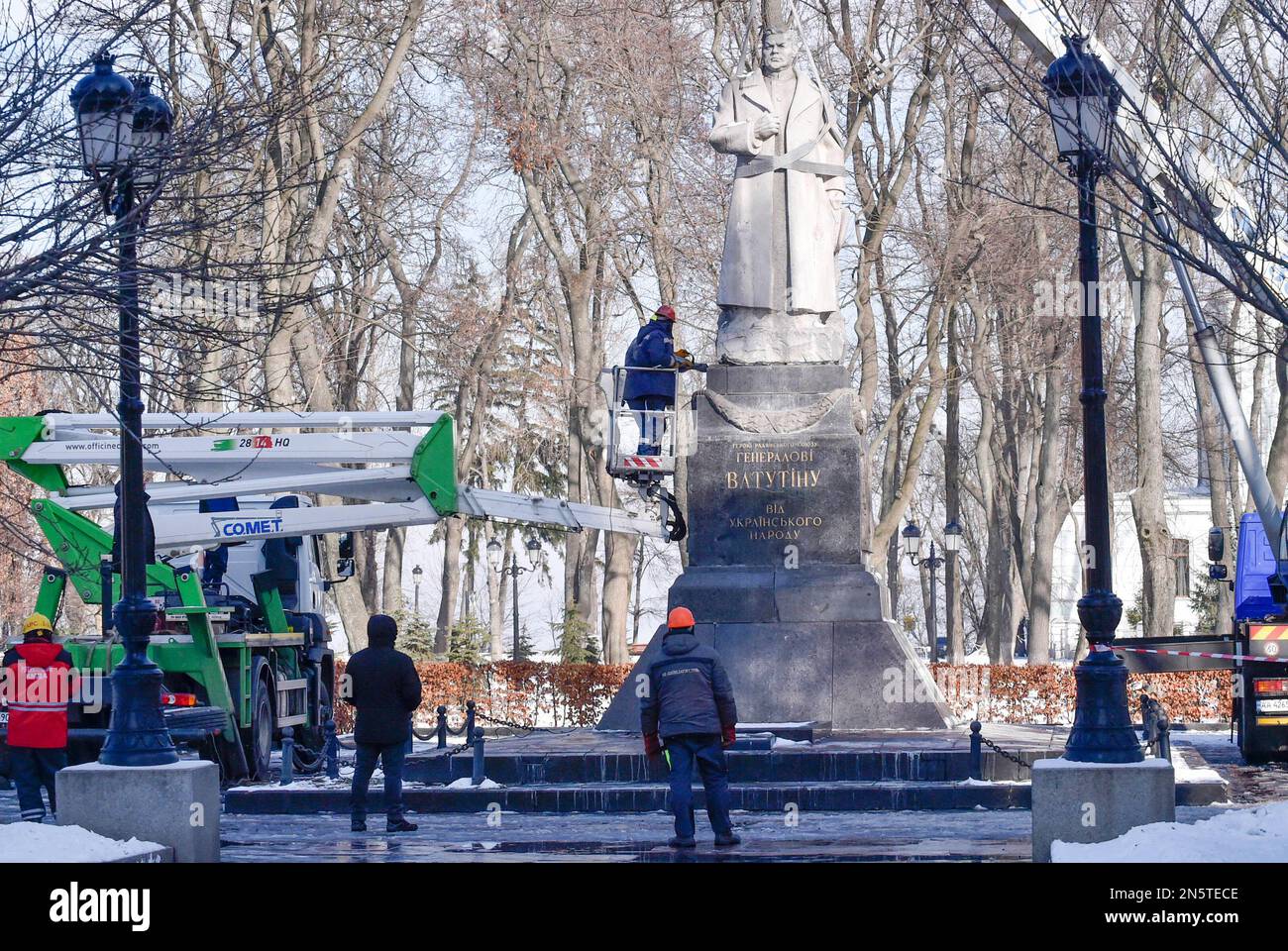 Workers are dismantling a Soviet-era monument to the Red Army general ...