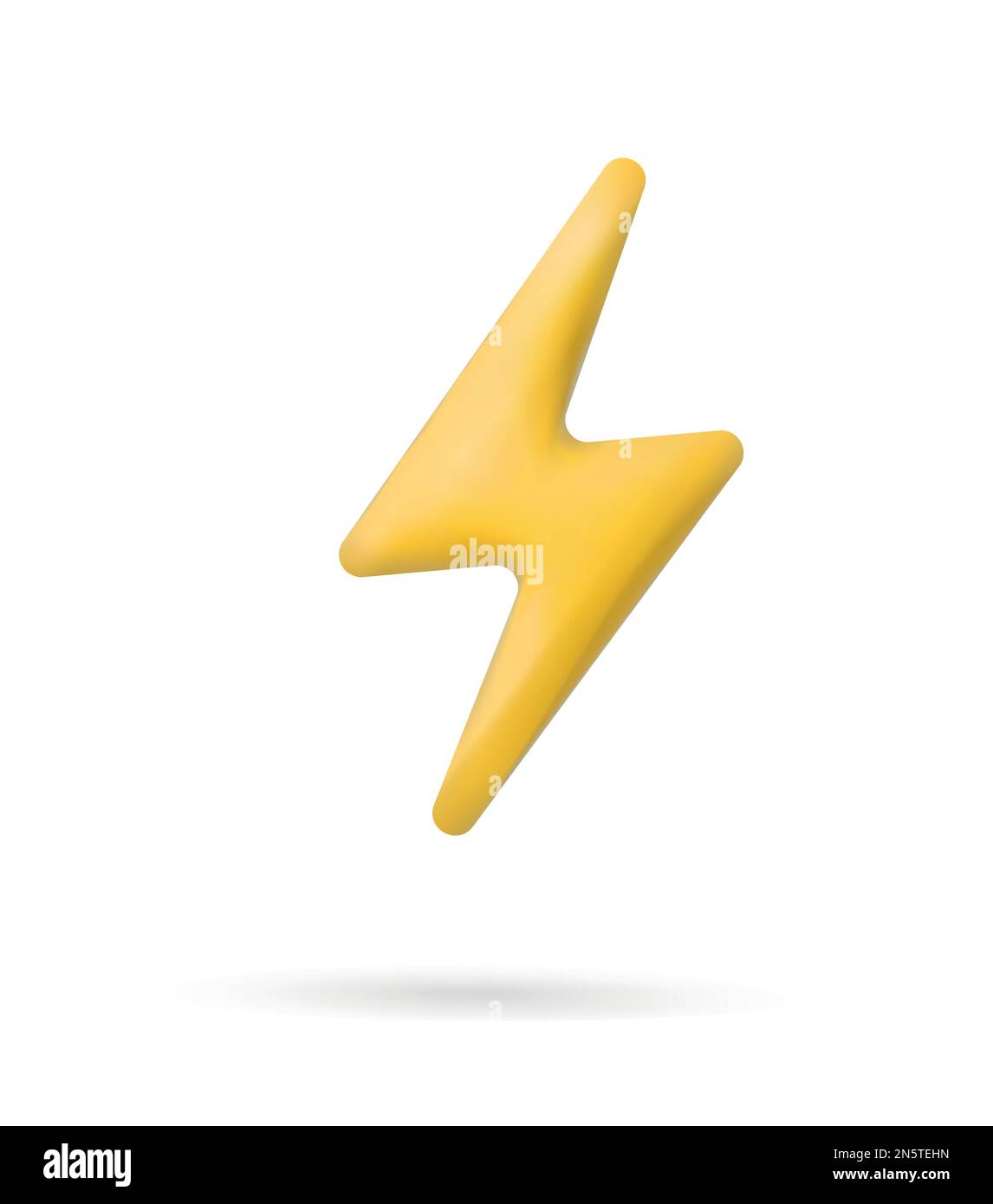 lightning stop, danger. Lightning Sign Yellow Color. Realistic 3d ...