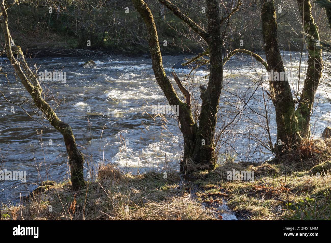 The rapids of the Falls of Leny on the River Leny. (aka Garbh Uisge ...