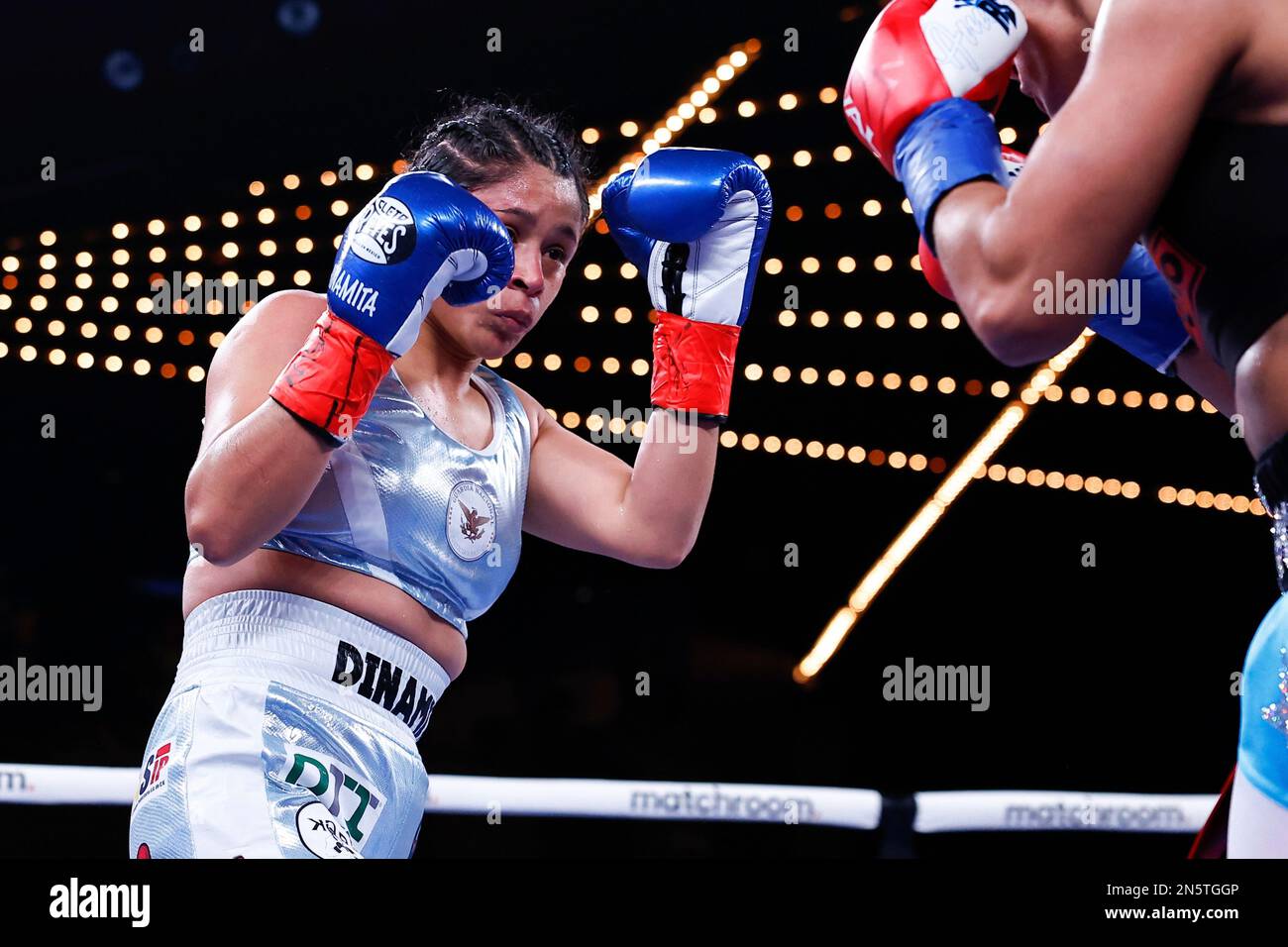 NEW YORK, NY - FEBRUARY 04: Erika Cruz boxes against Amanda Serrano to ...