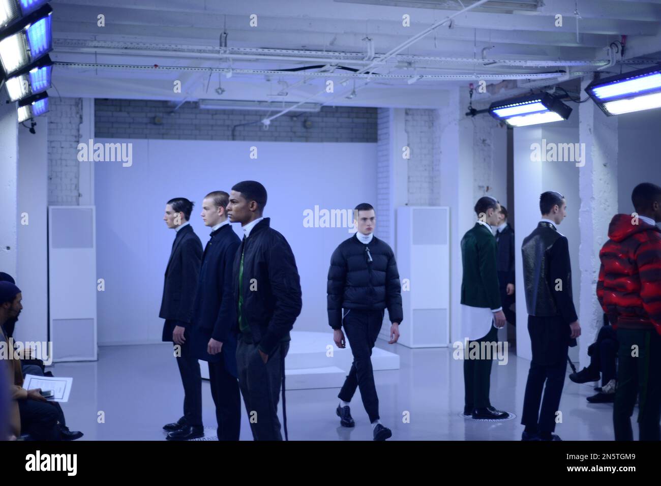 Catwalk male modes wear designs from the Common Presentation during ...