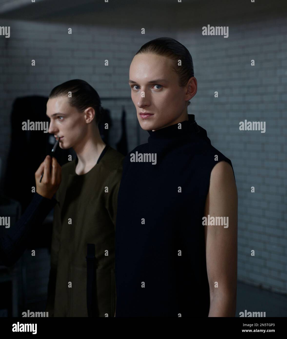 Models wear designs from the Lee Roach collection backstage during ...