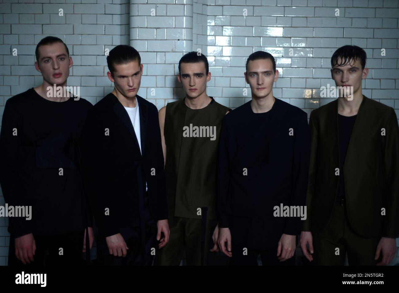 Models wear designs from the Lee Roach collection backstage during ...