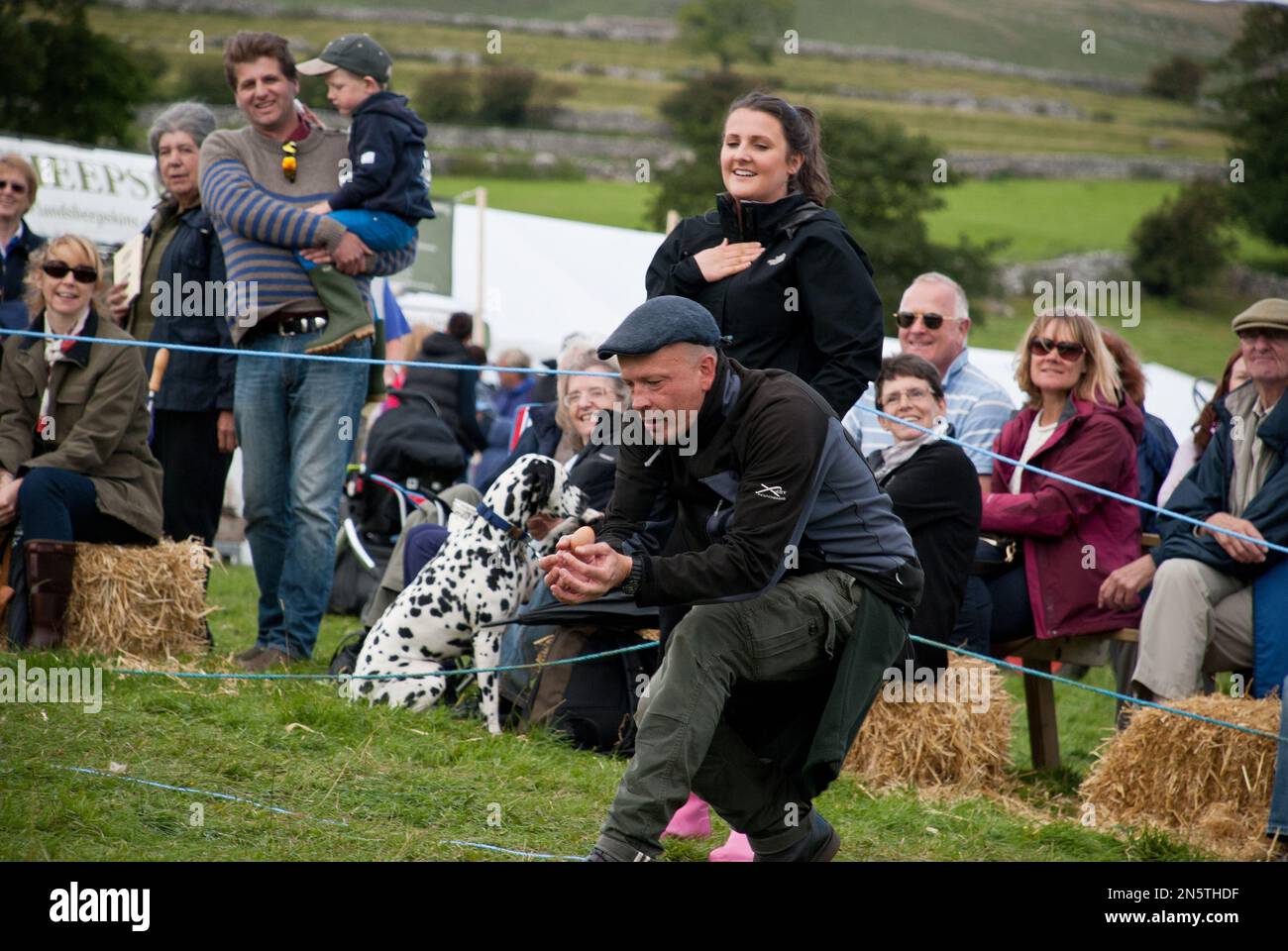 A man catches a thrown egg without it breaking....thrown at the Malham ...