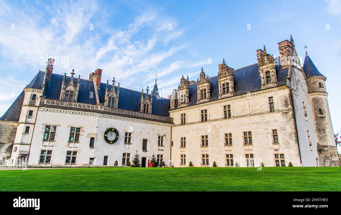 Amboise, France - Dec. 30 2022: Magnificent Amboise Castle in France ...