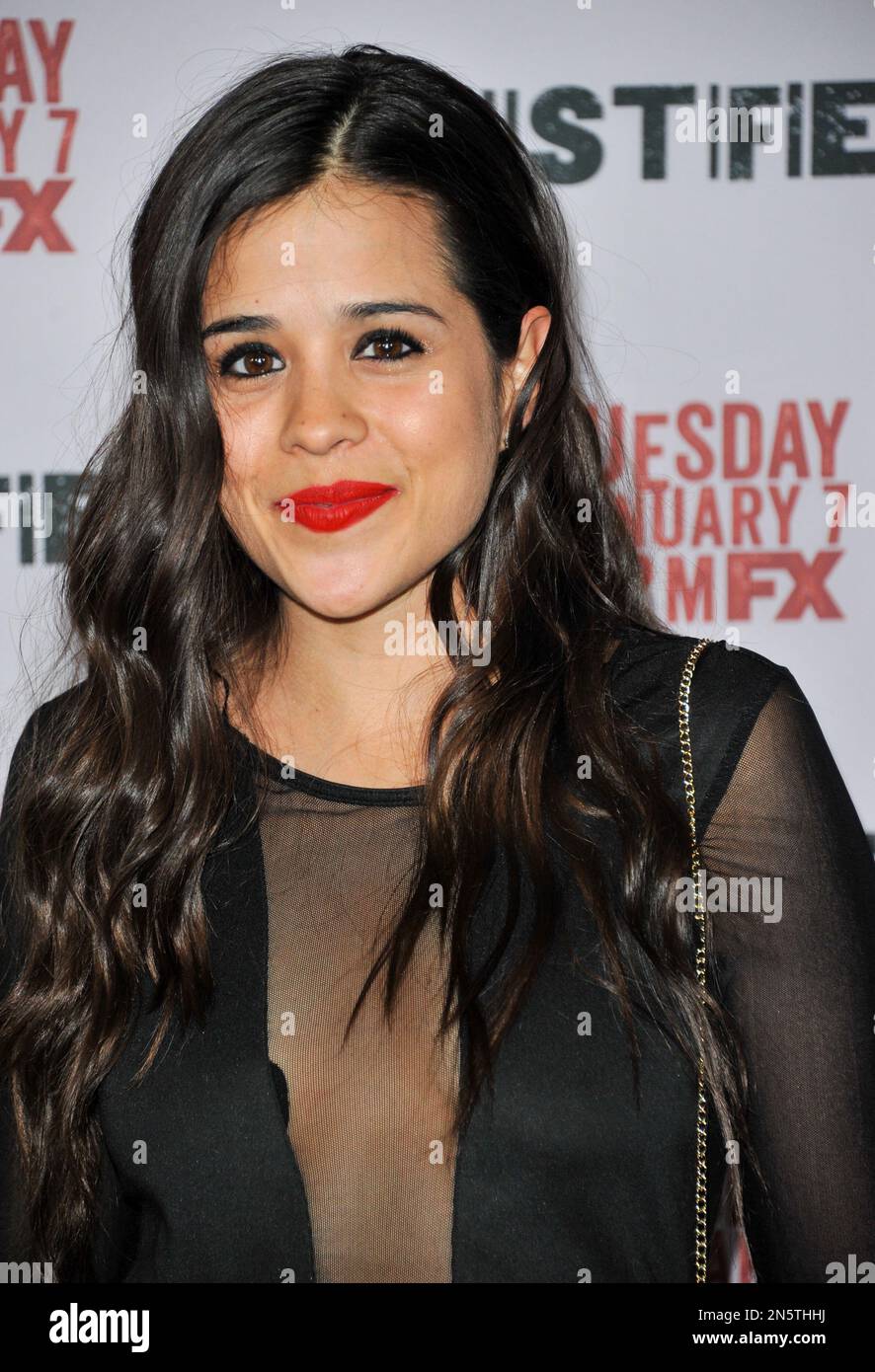 Regina Saldivar arrives at the LA Premiere Screening of "Justified" at ...