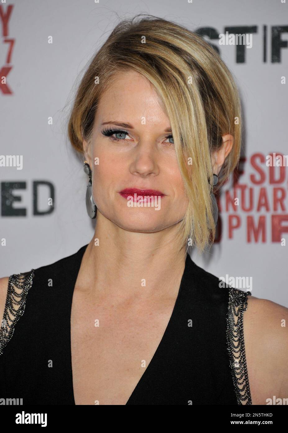 Joelle Carter arrives at the LA Premiere Screening of "Justified" at ...
