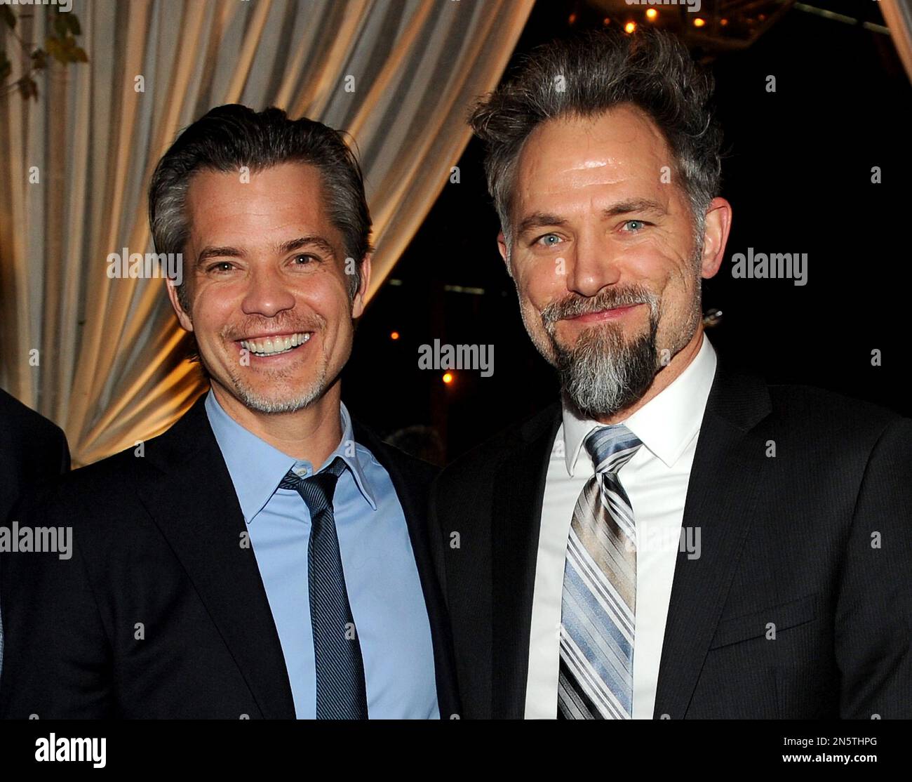 From left, Timothy Olyphant and David Meunier are seen at the after ...