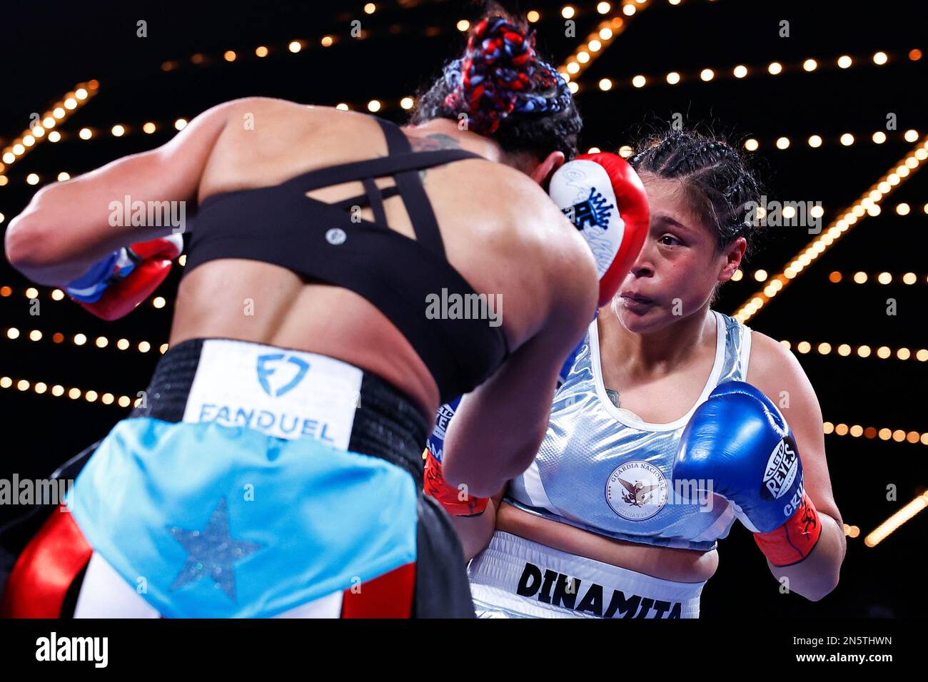 NEW YORK, NY - FEBRUARY 04: Erika Cruz boxes against Amanda Serrano to ...