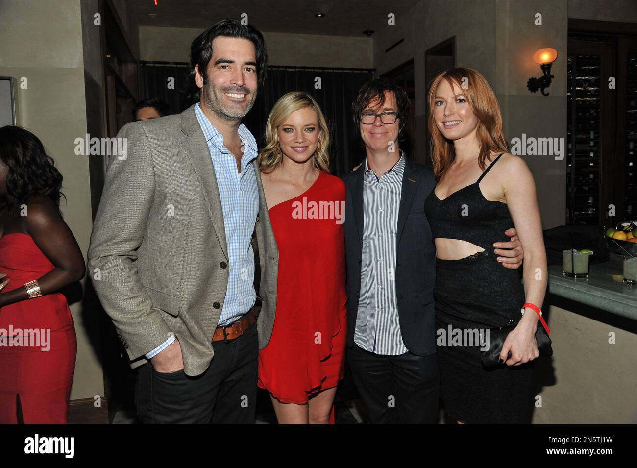 From left, Carter Oosterhouse, Amy Smart, Ben Folds, and Alicia Witt ...