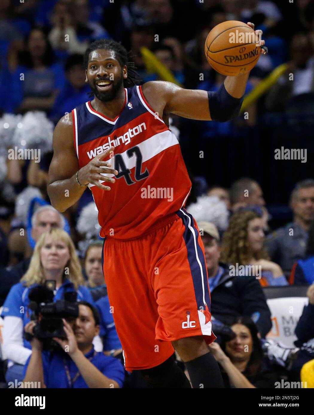 Washington Wizards forward Nene (42) is pictured during an NBA ...