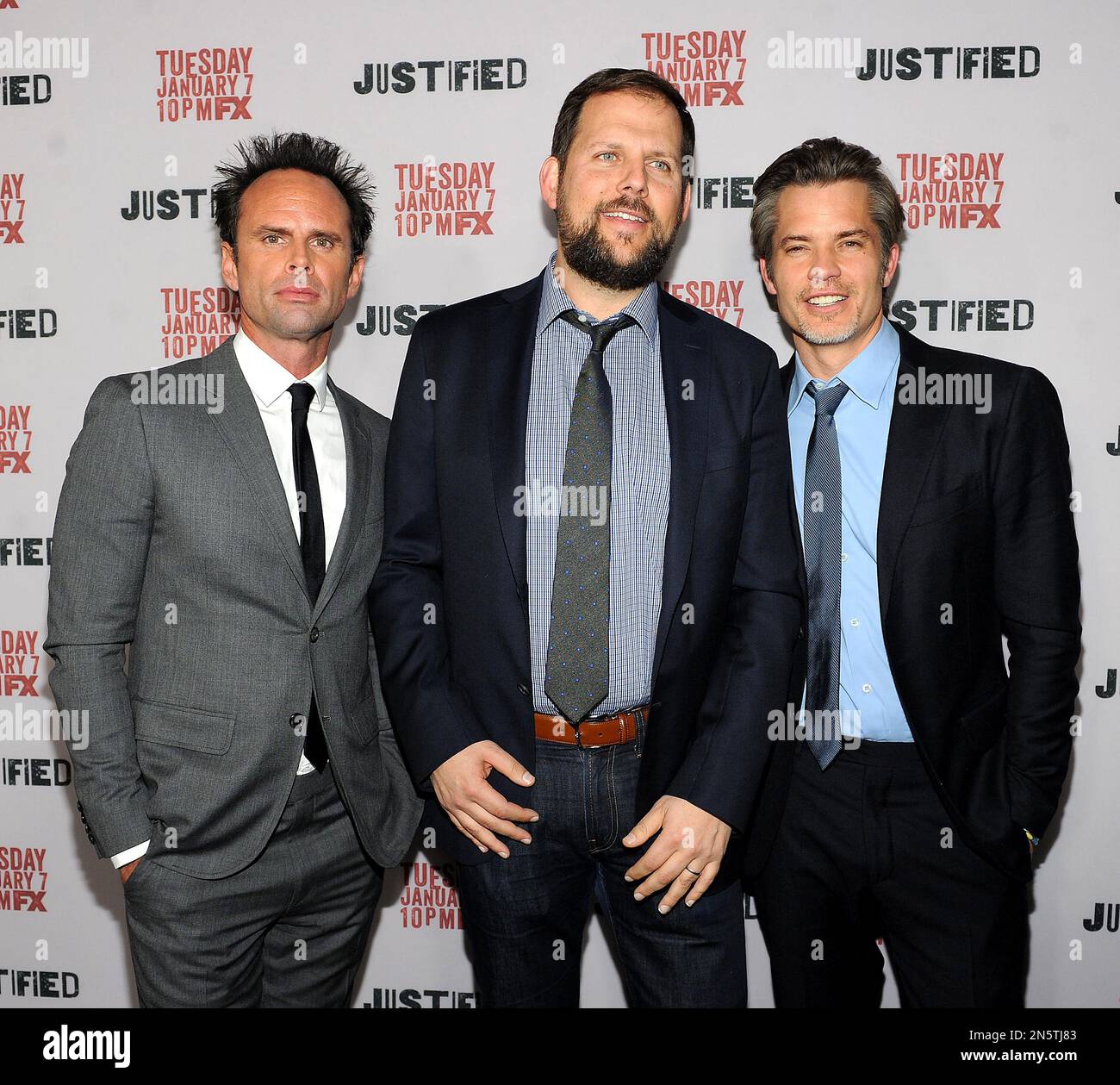 From left, Walton Goggins, President, Original Programming for FX ...