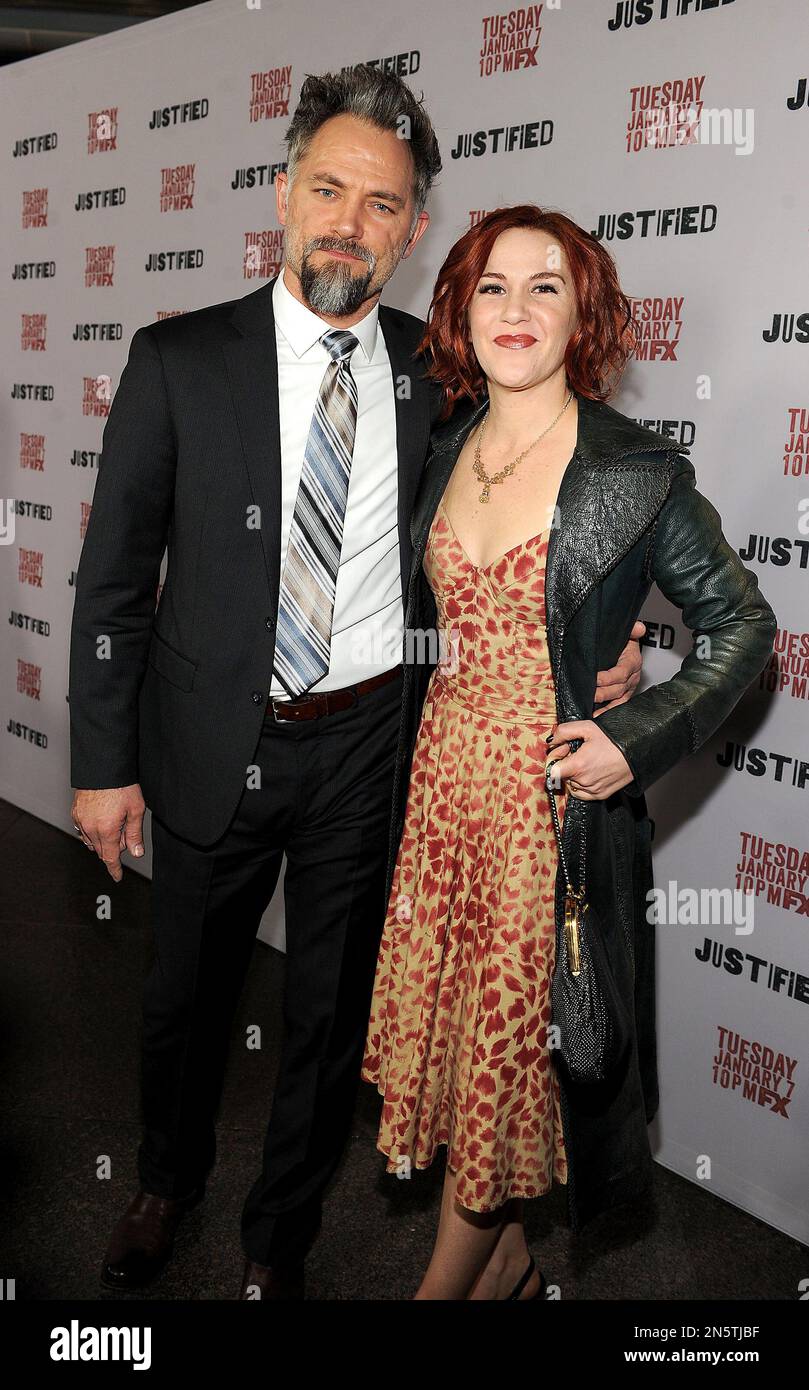 From left, David Meunier and Faline England are seen at the Red Carpet ...