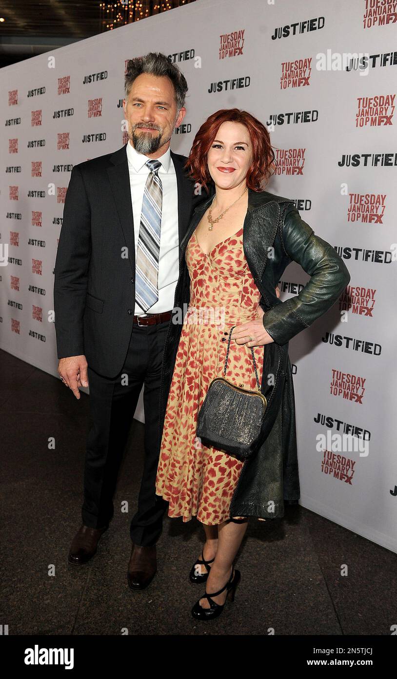 From left, David Meunier and Faline England are seen at the Red Carpet ...