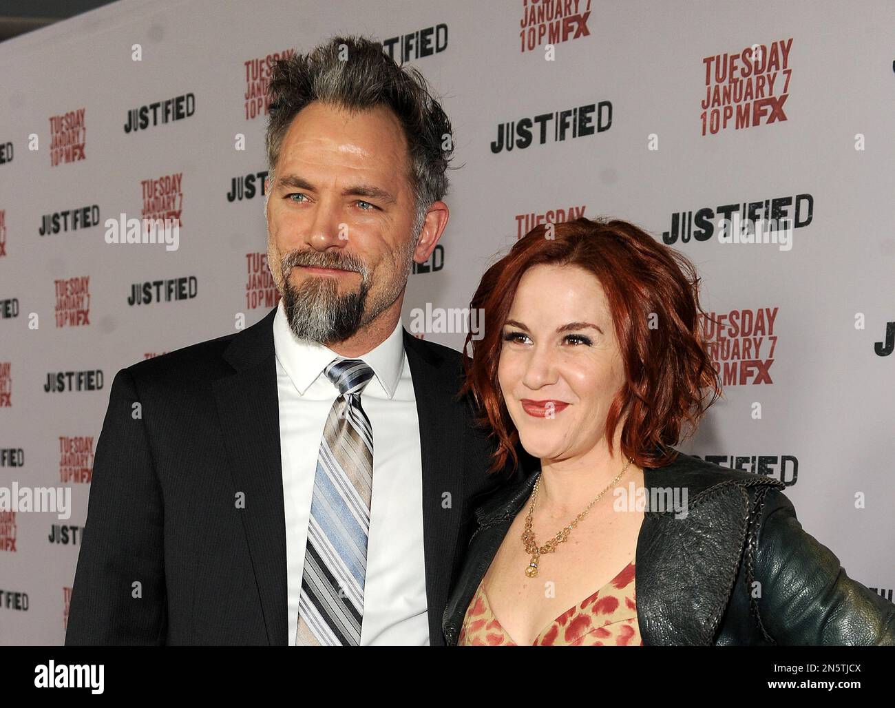 From left, David Meunier and Faline England are seen at the Red Carpet ...