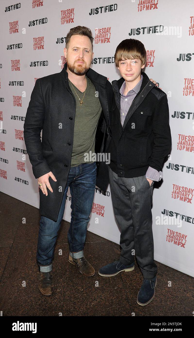 From left, A.J. Buckley and Jacob Lofland are seen at the Red Carpet ...