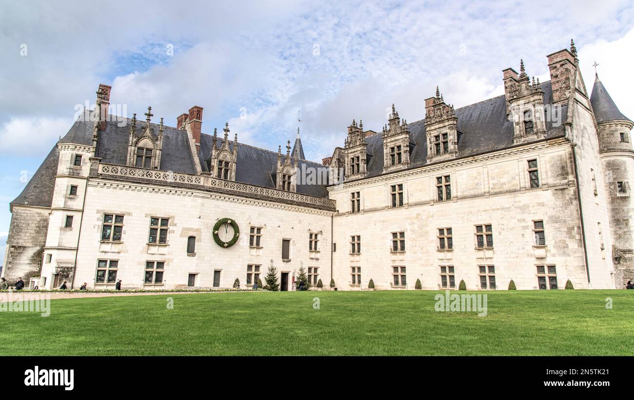 Amboise, France - Dec. 30 2022: Magnificent Amboise Castle in France ...