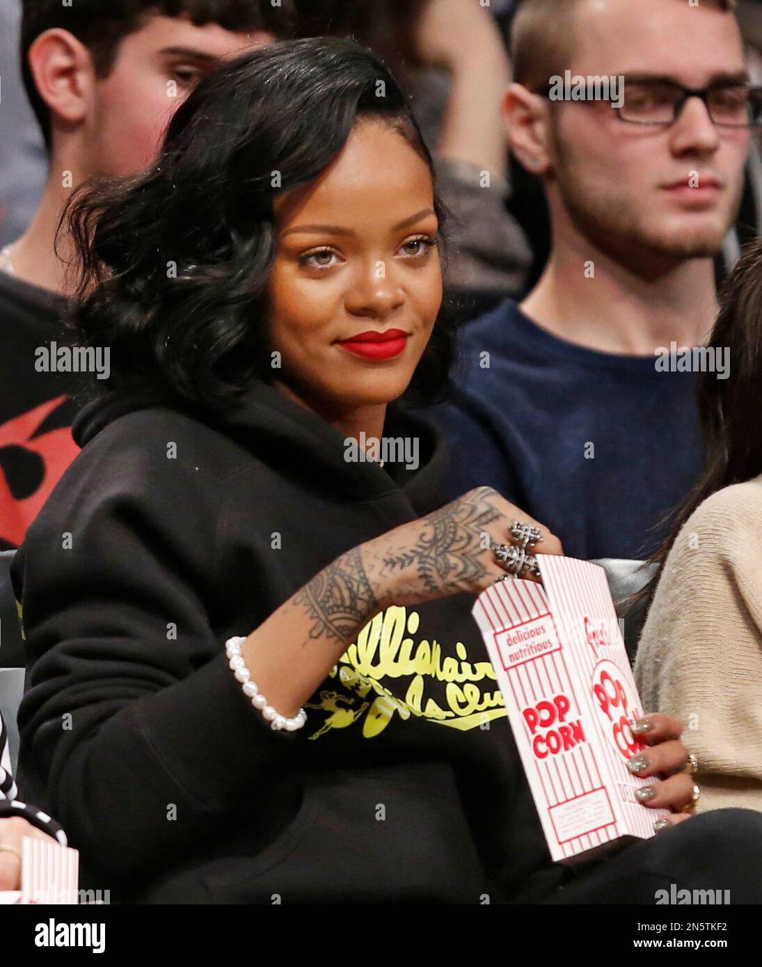 Rihanna Faces At Basketball Games