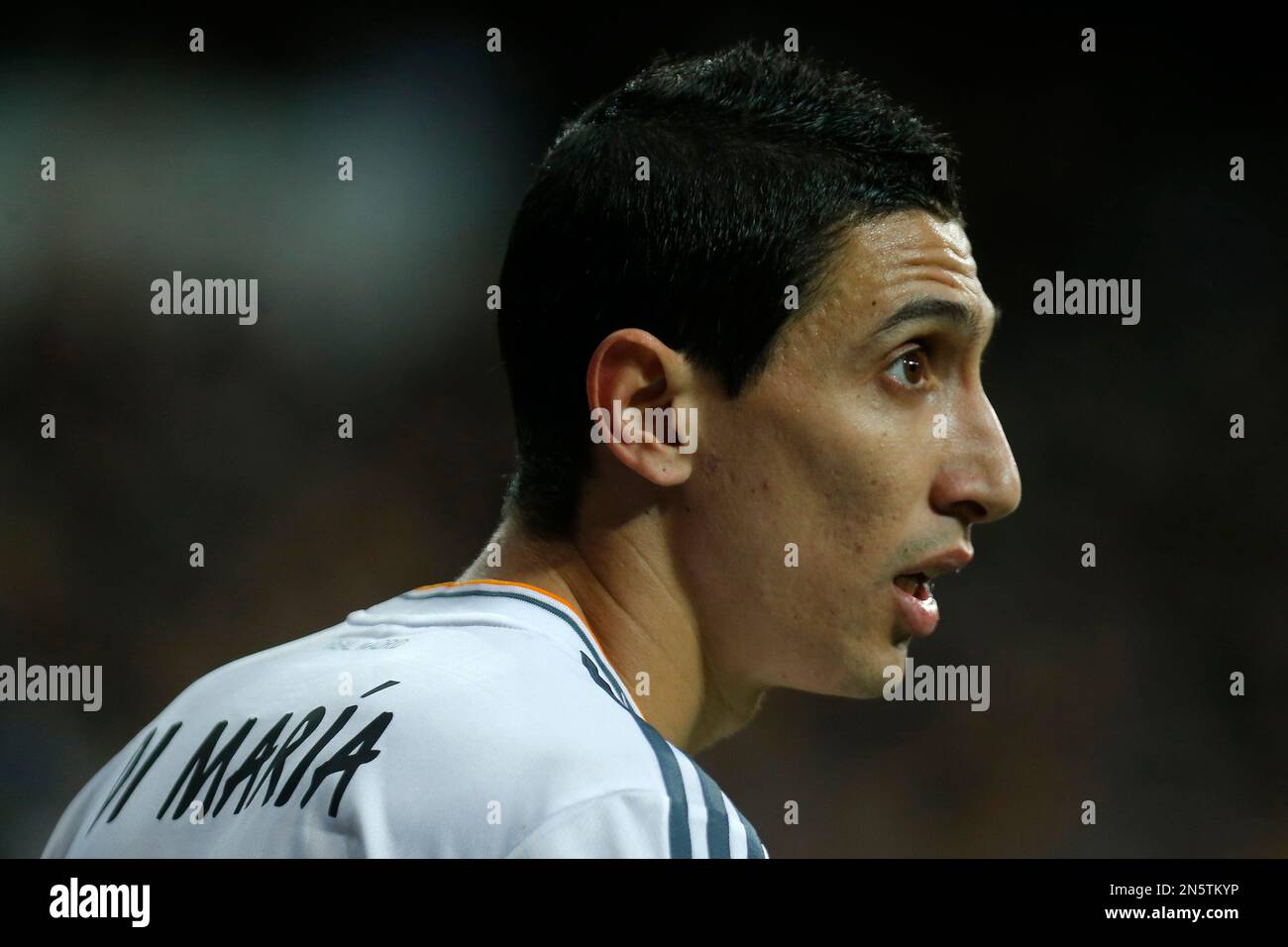 Real Madrid's Angel Di Maria from Argentina reacts during a Spanish La ...