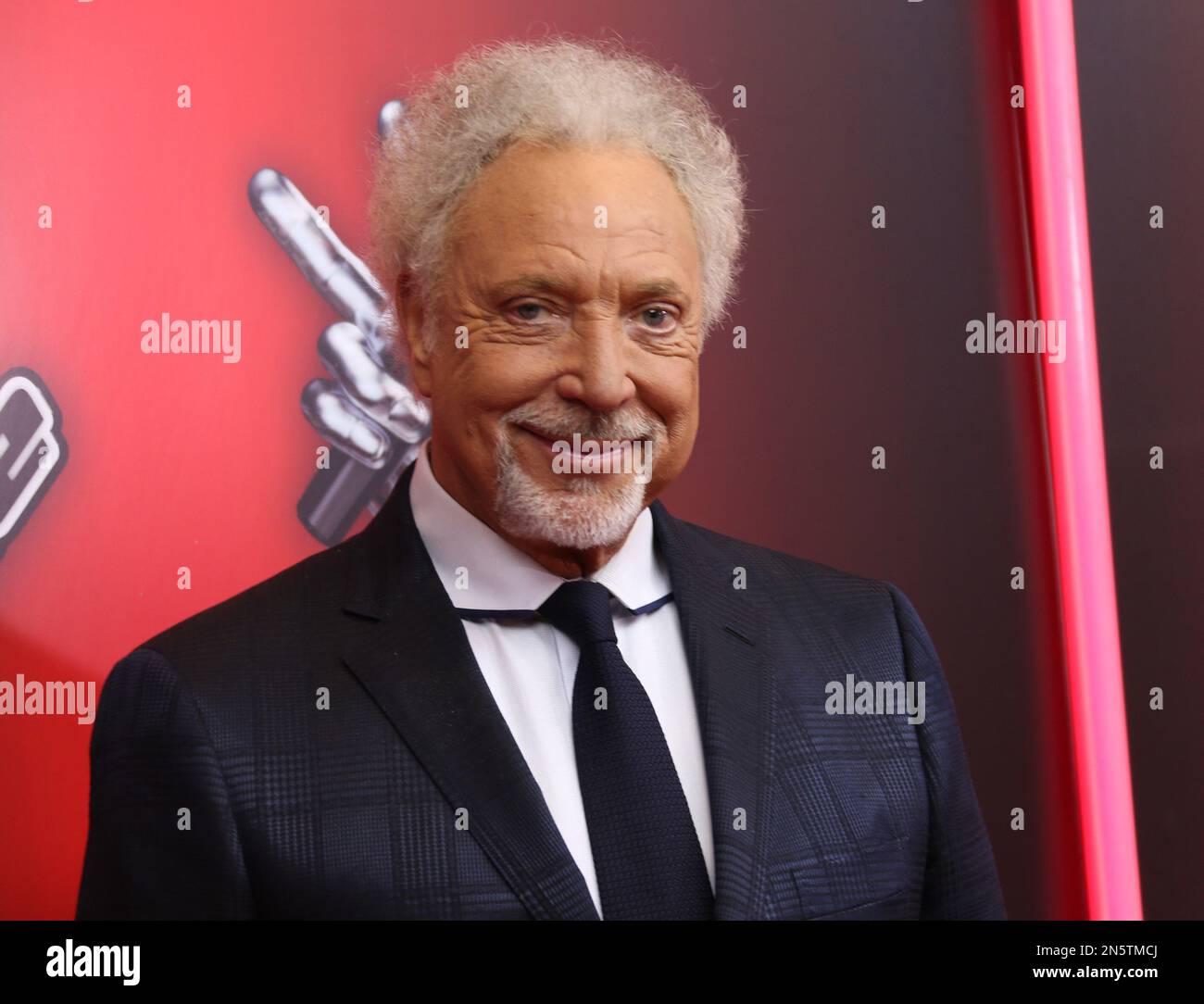 British singer Sir Tom Jones arrives for a photo call for The Voice UK ...