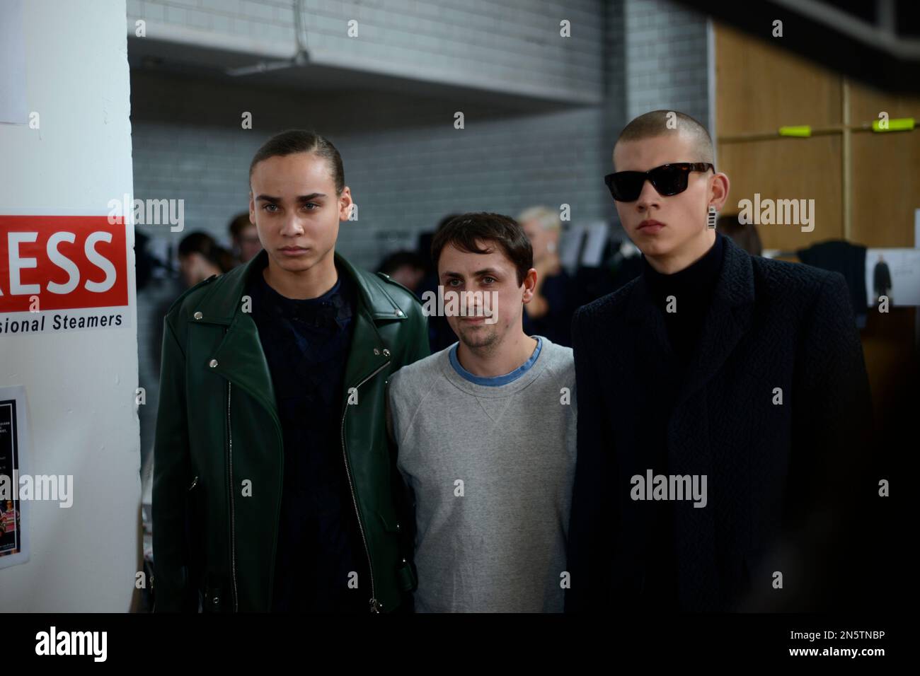 Model, Danny Haynes, Fashion Designer, Matthew Miller and the model ...