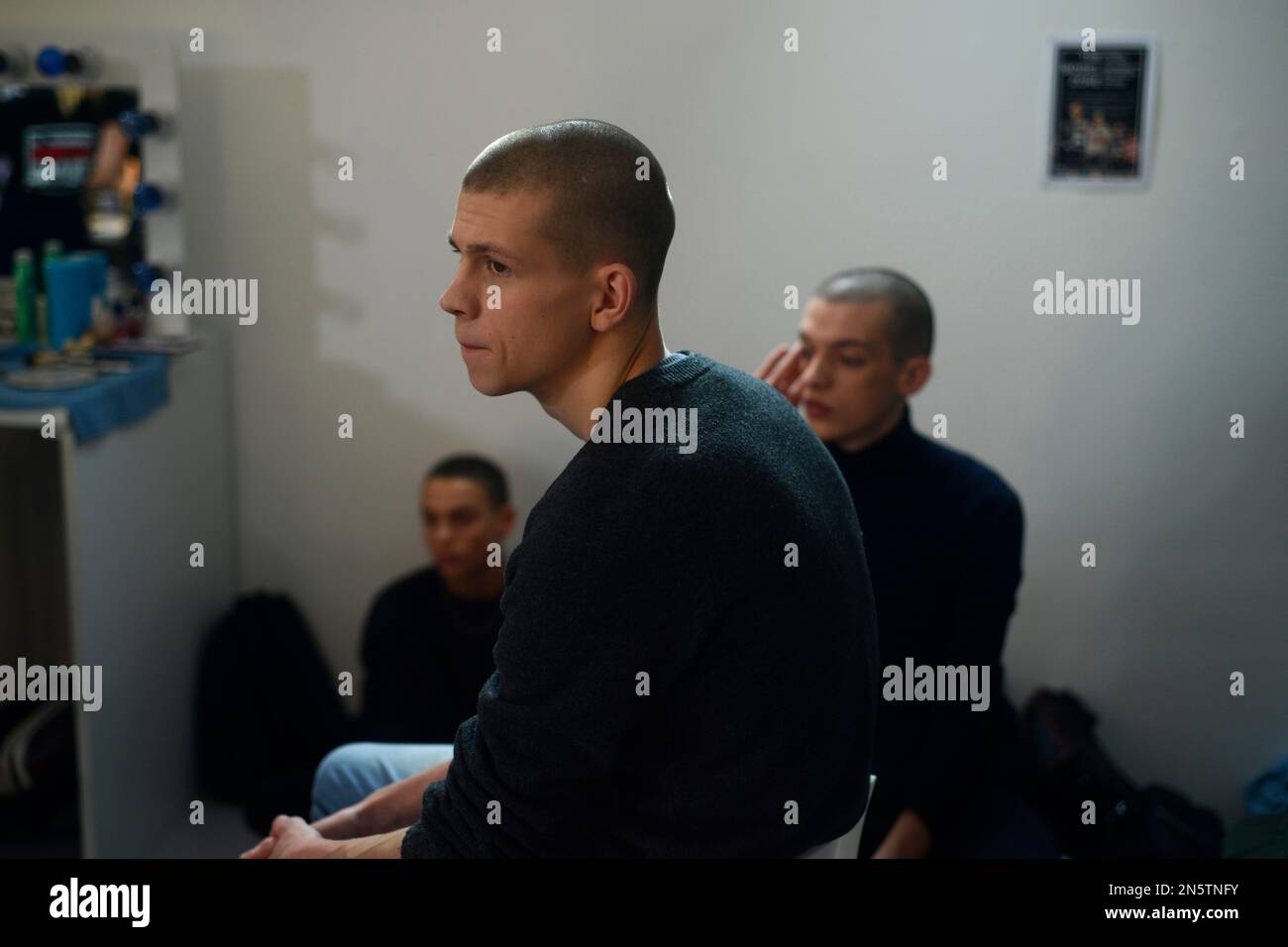 A model, Oliver Cookson wears a design from the Matthew Miller ...