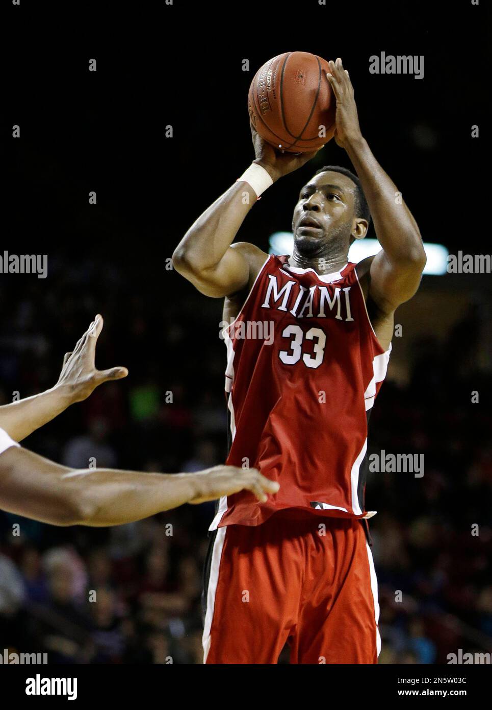 Miami (Ohio) forward Will Felder (33) takes a jump shot during the ...