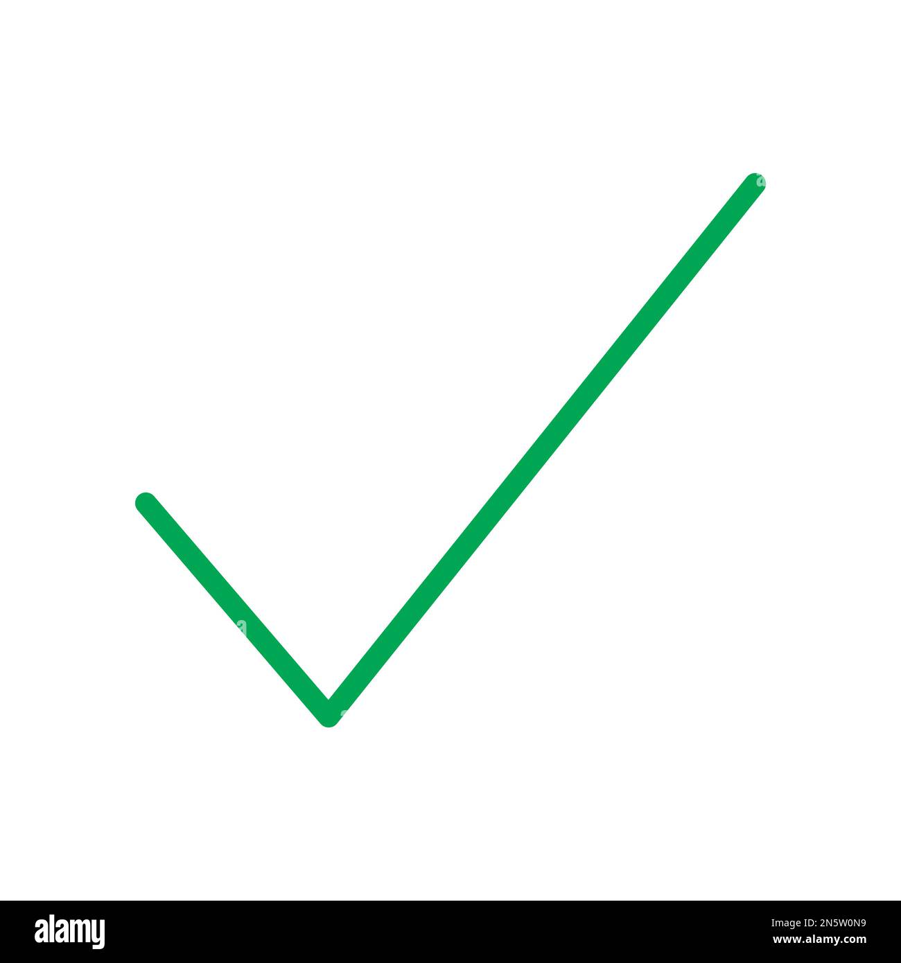 Check icon line isolated on white background. Black flat thin icon on ...