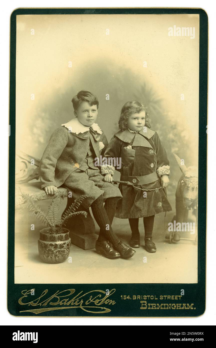 Original Victorian cabinet card 2 working class children, (probably ...