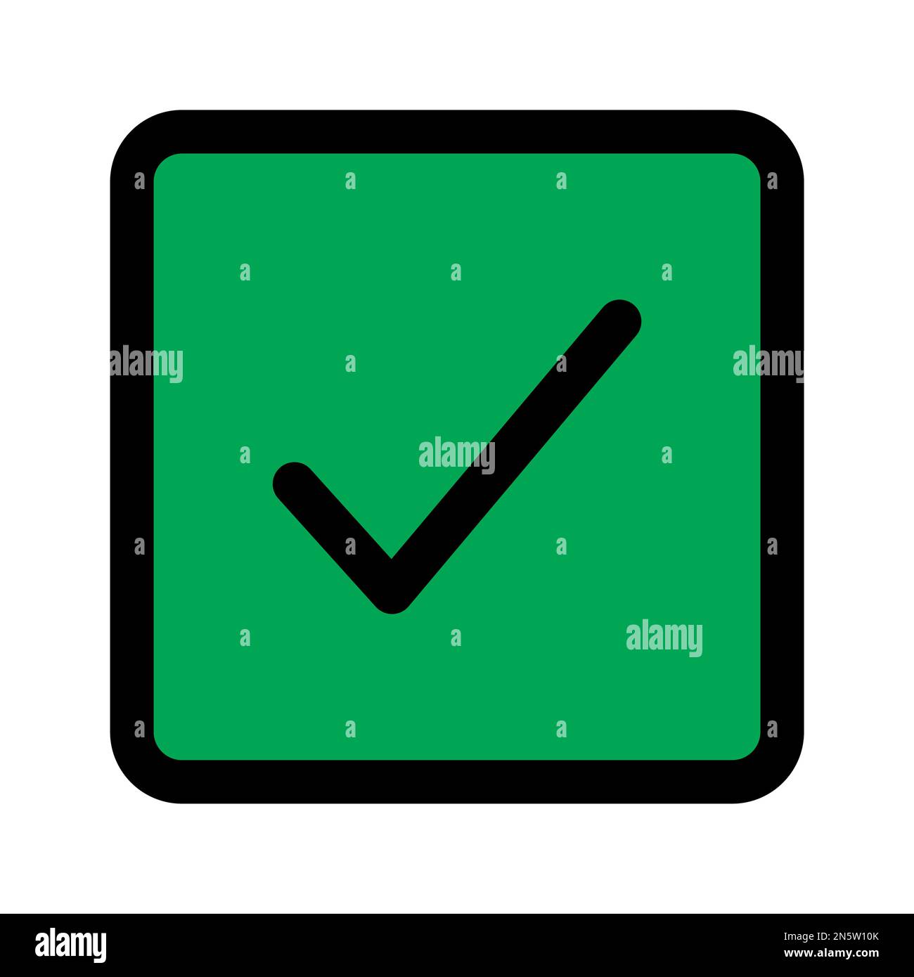 Checkbox icon line isolated on white background. Black flat thin icon ...