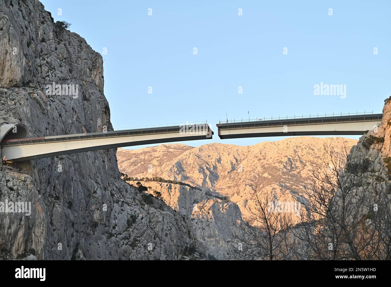 Photo taken on February 09, 2023 shows the final phase of connecting ...