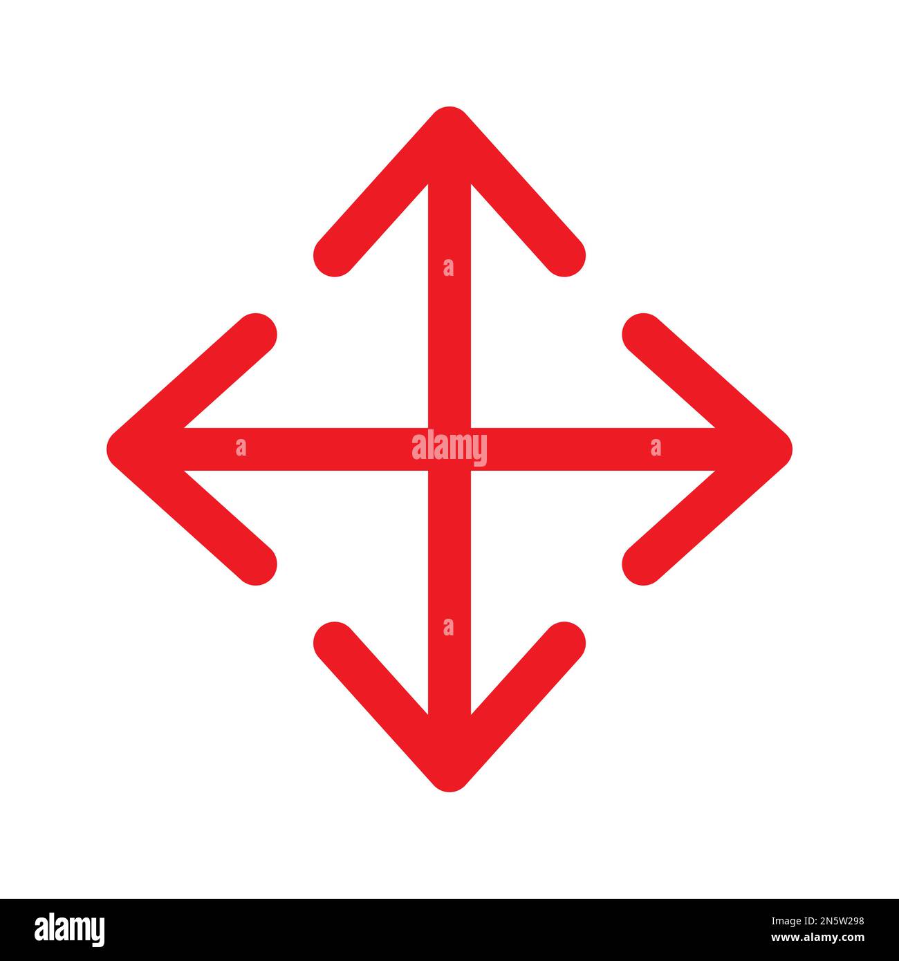 Move icon line isolated on white background. Black flat thin icon on ...