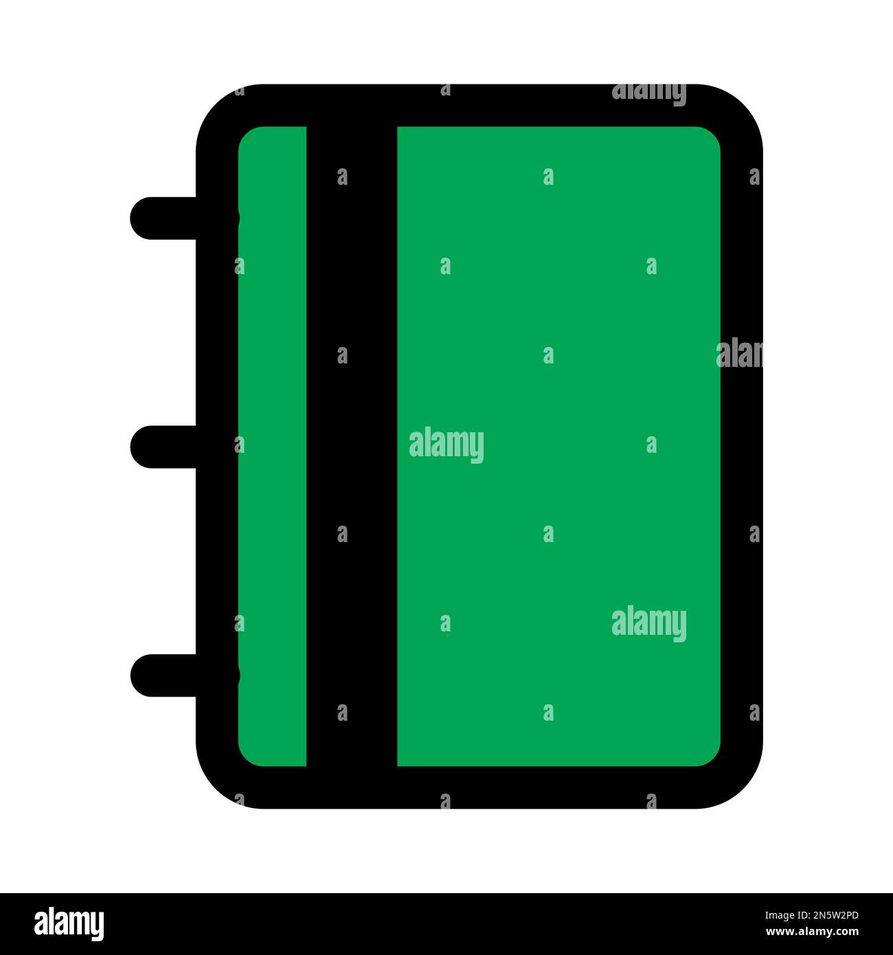 Journal icon line isolated on white background. Black flat thin icon on ...