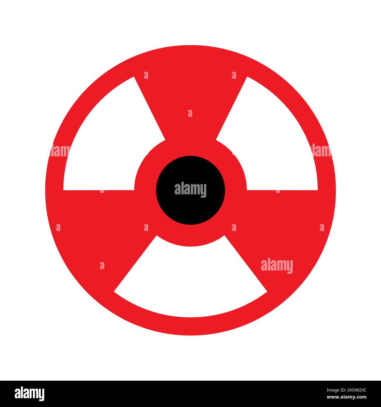 Nuclear icon line isolated on white background. Black flat thin icon on ...