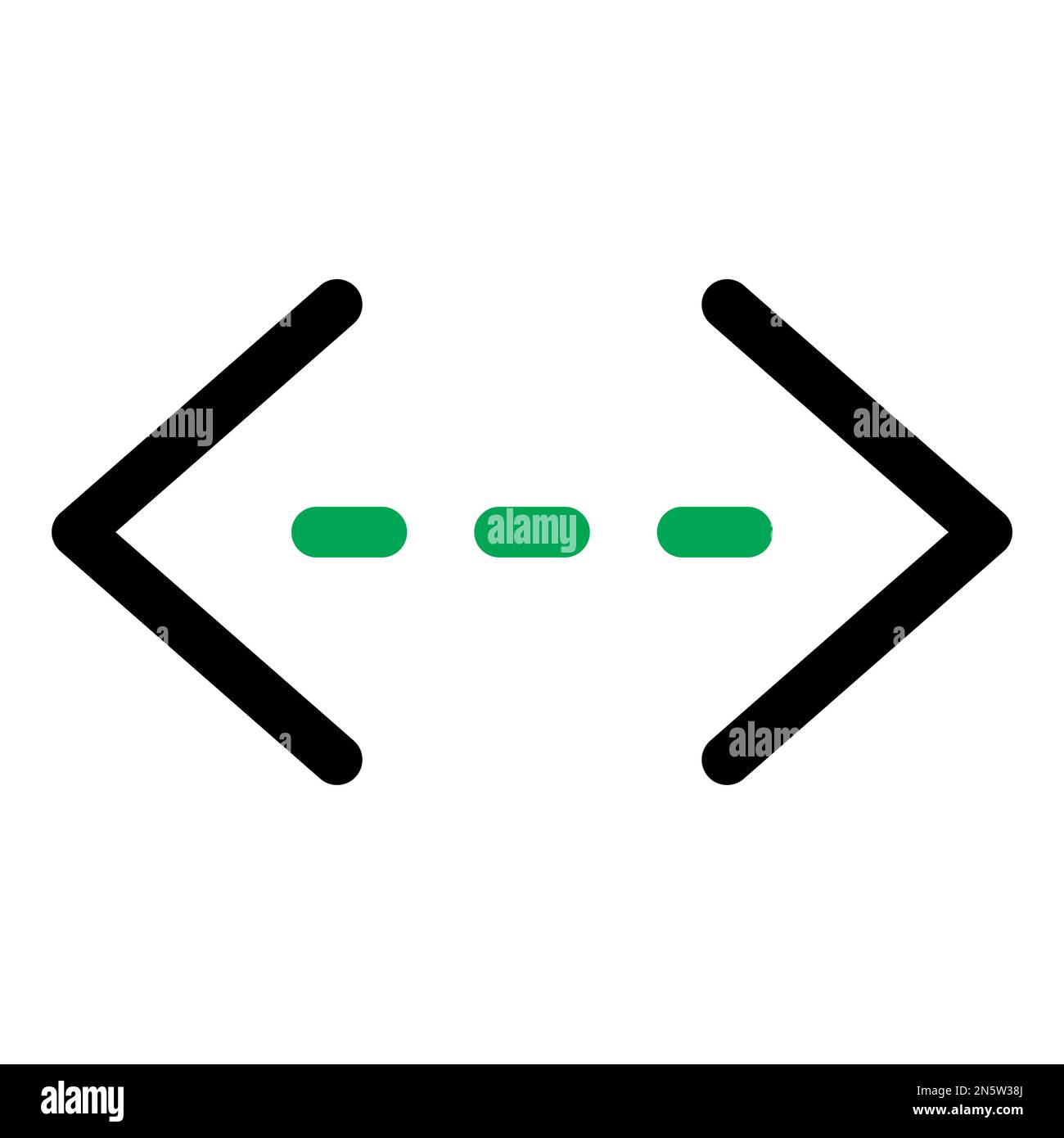 Code working icon line isolated on white background. Black flat thin ...