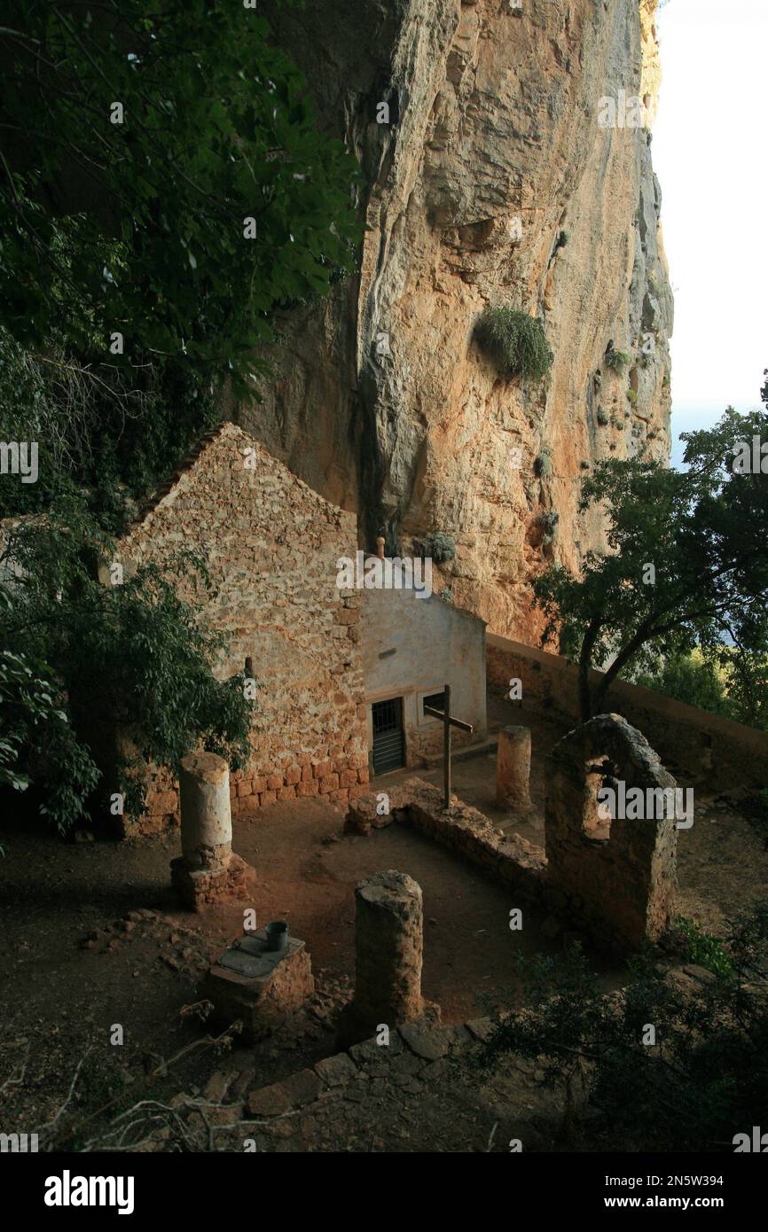 Old Augustinian monastery in cave near Sveta Nedilja village, Hvar ...