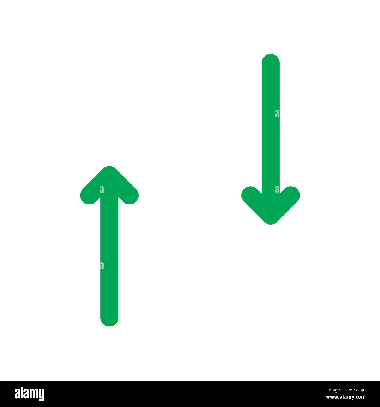 Change direction icon line isolated on white background. Black flat ...