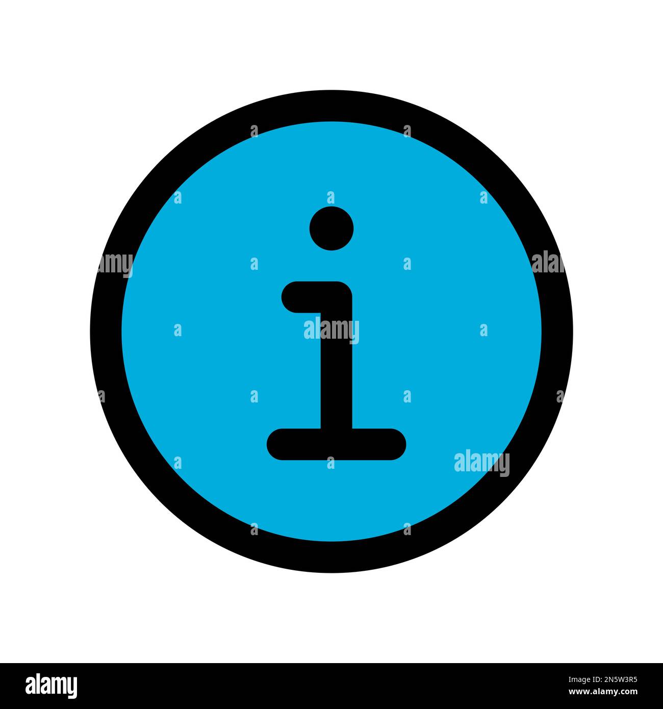 Information circle icon line isolated on white background. Black flat ...