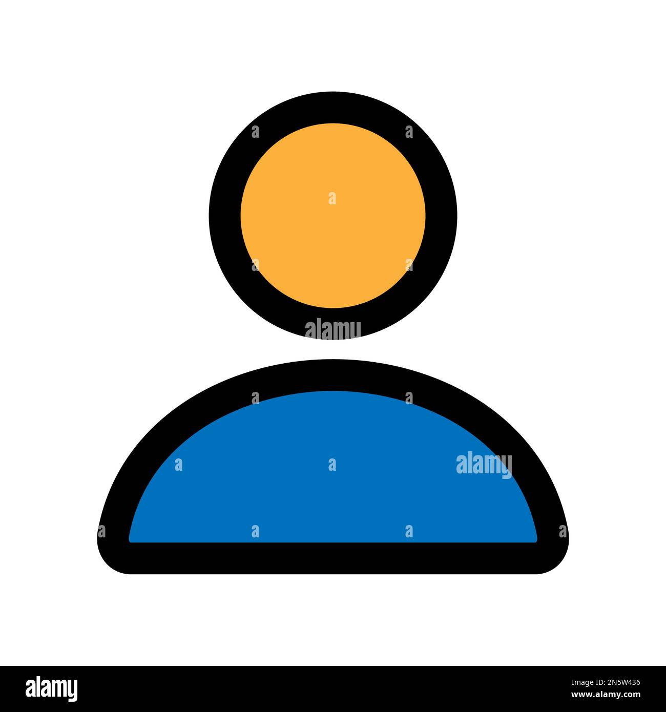 Person icon line isolated on white background. Black flat thin icon on ...