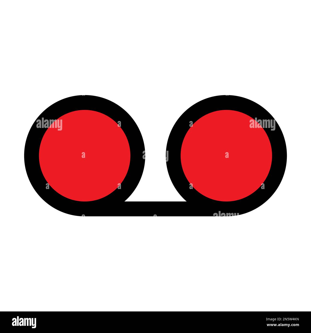 Recording icon line isolated on white background. Black flat thin icon ...